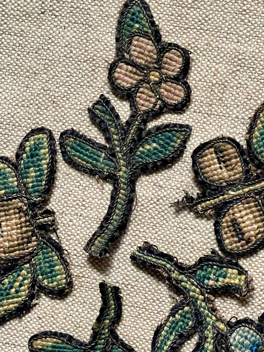 RESERVED FOR S Elizabethan Needlework Slips FIVE – Decor Antiquaire