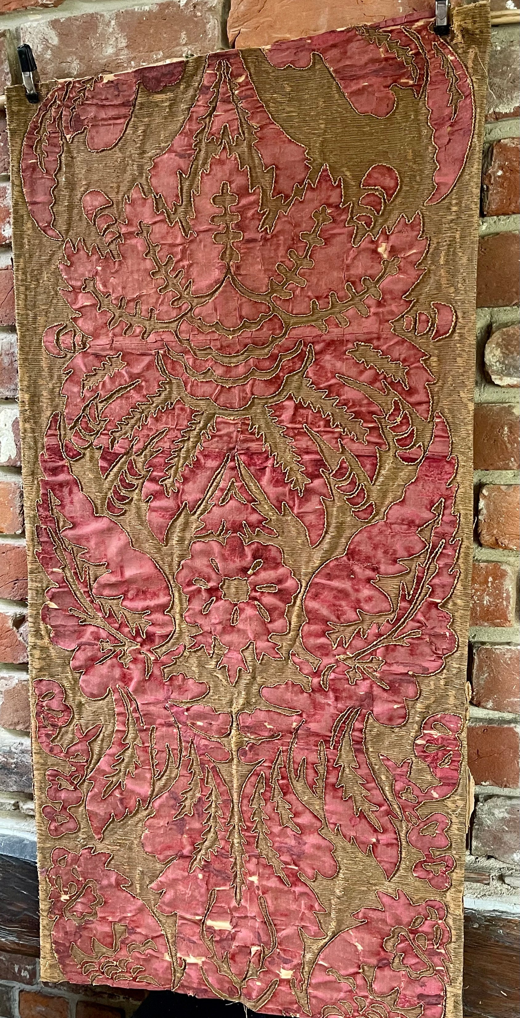 RESERVED FOR S 17th Century Velvet Baroque Document Panel – Decor ...