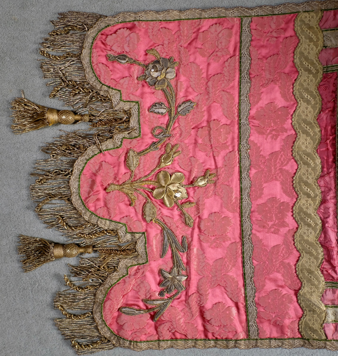 French Empire Metallic Embroidered Chateau Valance 285cm Long – Decor ...